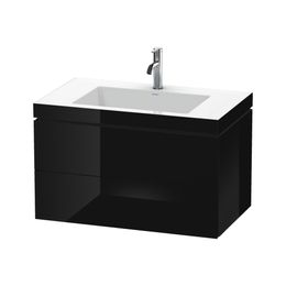 Duravit Waschtischunterschrank c-bonded L-Cube 80x48cm, 1 HL, sw hgl, 2 Schub., wandh&auml;ngend (LC6927O4040)