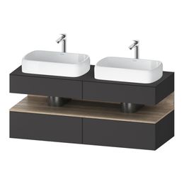 Duravit Waschtischunterschrank Qatego 140x55x60cm, E Ma/Gra m, Pl, B bs, B (QA4767055490010)
