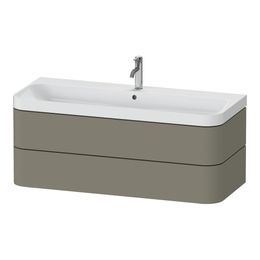 Duravit M&ouml;belwaschtisch Happy D.2 Plus 117,5x49cm, 2 La, 1 HL, steingrau s-matt (HP4349O92920000)