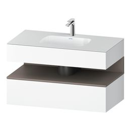 Duravit Einbauwaschtisch-M&ouml;bel-Set Qatego 100x55x60cm, ba matt/we ma, Konsolen-Waschtischunterbau (QA4786043180000)
