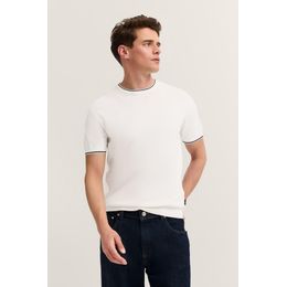 Bugatti Herren T-Shirt "Regular Fit", beige, Gr. L, unifarben, 65% Viskose, 35% Polyamid, Shirts, mit Rundhals aus Viskose-Mix