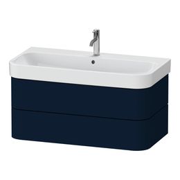 Duravit Waschtischunterschrank Happy D.2 Plus 97,5x49cm, blau s-matt, 2 Schubk&auml;sten (HP4388098980000)