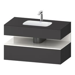 Duravit Einbauwaschtisch-M&ouml;bel-Set Qatego 100x55x60cm, w g/Gra ma, Konsolen-Waschtischunterbau (QA4786022490000)