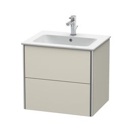 Duravit Waschtischunterschrank XSquare 61x47,8cm, Tau matt, 2 Schubk., wandh&auml;ngend (XS417108383)