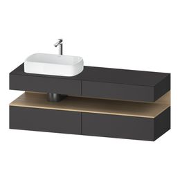 Duravit Waschtischunterschrank Qatego 160x55x60cm, E na/gra m, Pl, Beck. li (QA4777030490000)