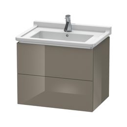 Duravit Waschtischunterschrank L-Cube 67x46,9cm, flan. Gr hgl, 2 Schub., wandh&auml;ngend (LC626408989)