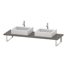 Duravit Konsole L-Cube 80-200x55cm, 2 A., St&auml; 3cm, flan. Gr hgl (LC107C08989)