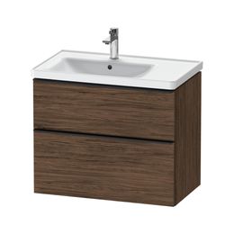 Duravit Waschtischunterschrank D-Neo 78,4x45,2cm, 1 Kast, B L, sw/Nuss dkl. (DE43570BD210000)