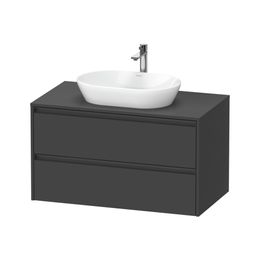 Duravit Waschtischunterschrank Ketho.2 100x55cm, gra m, Pl m 1 Ausschn, wandh&auml;ngend (K24896049490000)
