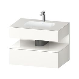 Duravit Einbauwaschtisch-M&ouml;bel-Set Qatego 80x55x60cm, we hgl/we matt, Konsolen-Waschtischunterbau (QA4785022840000)