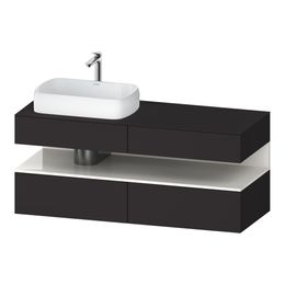 Duravit Waschtischunterschrank Qatego 140x55x60cm, w g/Gra m, Pl, Beck. li (QA4765022800000)