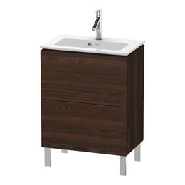 Duravit Waschtischunterschrank Compact L-Cube 62x39,1cm, Nussb geb., 2 Ausz., stehend (LC667306969)