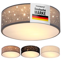 Monzana Deckenlampe Grau Stoff &Oslash;38cm Sternenhimmel