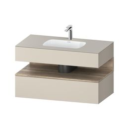 Duravit Einbauwaschtisch-M&ouml;bel-Set Qatego 100x55x60cm, E Ma/t matt, Konsolen-Waschtischunterbau (QA4786055830000)
