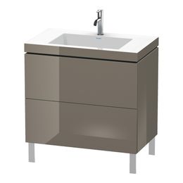 Duravit Waschtischunterschrank c-bonded L-Cube 80x48cm, 1 HL, f Gr hgl, 2 Ausz., steh. (LC6937O8989)