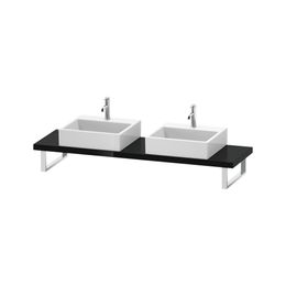 Duravit Konsole Cpmpact L-Cube 80-200x48cm, 2 A., St&auml;r 4.5cm, sw hgl (LC101C04040)