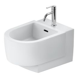 Duravit Wand-Bidet Balcoon 37x54cm, m Hahnl., &Uuml;L, wei&szlig; Seidenmatt (272615AC00)
