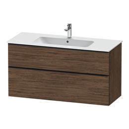 Duravit Waschtischunterschrank D-Neo 121x46,2cm, sw/Nuss d, 1 Kast, 1 Ausz. (DE43640BD210000)
