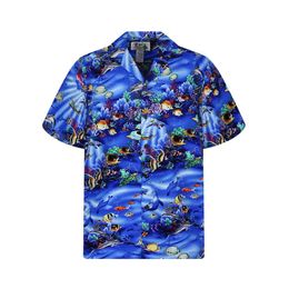 Ky's Button Up Shirt 'Aquarium' male Blue size XXL