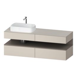 Duravit Waschtischunterschrank Qatego 160x55x60cm, ba m/ta m, Pl, Beck. li (QA4777043910000)