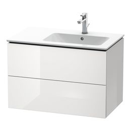 Duravit Waschtischunterschrank L-Cube 82x48,1x55cm, 2 SBK, Beck. re, we. hgl (LC629202222)