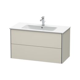 Duravit Waschtischunterschrank XSquare 101x47,8cm, Tau matt, 2 Schubk., wandh&auml;ngend (XS417308383)