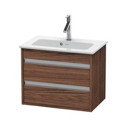 Duravit Waschtischunterschrank Ketho Compact 60x38,5cm, Nussb dkl., 2 Schubk., wandh&auml;ngend (KT645202121)