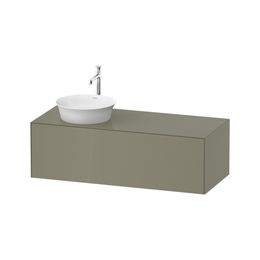 Duravit Waschtischunterschrank White Tulip 130x55cm, 1 AZ, 1 Pl, B l, steingrau hgl (WT4977LH2H2)