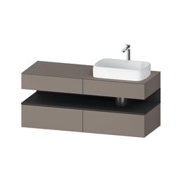 Duravit Waschtischunterschrank Qatego 140x55x60cm, gra m/ba m, Pl, Beck. re (QA4766049430000)