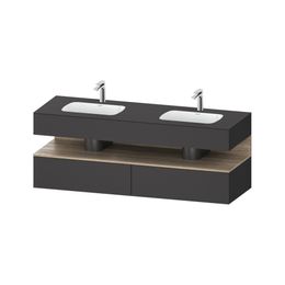 Duravit Einbauwaschtisch-M&ouml;bel-Set Qatego 160x55x60cm, Kon-WTU, Ei Marmo/Gra ma (QA4797055490000)