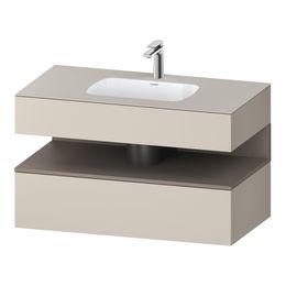 Duravit Einbauwaschtisch-M&ouml;bel-Set Qatego 100x55x60cm, bas. m/tau ma, Konsolen-Waschtischunterbau (QA4786043910000)