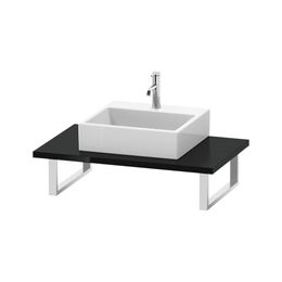 Duravit Konsole L-Cube 80-200x55cm, 1 Ausschn, St&auml;r 3cm, sw hgl (LC106C04040)