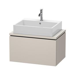 Duravit Waschtischunterschrank Compact L-Cube 72x47,7cm, Tau ma, f&uuml;r Konsole, 1 Auszug (LC580109191)