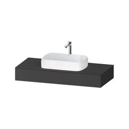 Duravit Konsole Qatego 120x55x17cm, Graphit matt, 1 Ausschnitt (QA4802049490000)