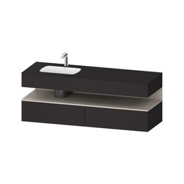 Duravit Einbauwaschtisch-M&ouml;bel-Set Qatego 160x50x60cm, Kon-WTU, B l, T m/Grap matt (QA4795091800000)