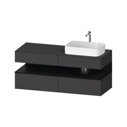 Duravit Waschtischunterschrank Qatego 140x55x60cm, E sw/gra m, Pl, B r, B (QA4766016490010)