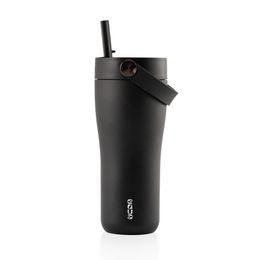 Thermobecher Equa "Carry Cup, Isolierbecher, 600 ml", schwarz, H:24cm &Oslash;:9cm, Edelstahl, Kunststoff, Stahl, Trinkgef&auml;&szlig;e, Thermobecher, auslaufsicherer Coffee-to-go-Becher