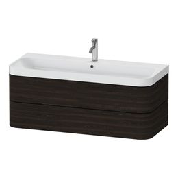 Duravit M&ouml;belwaschtisch Happy D.2 Plus 117,5x49cm, 2 Schubk., 1 HL, Nussb geb. (HP4349O69690000)