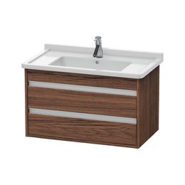 Duravit Waschtischunterschrank Ketho 80x45,5cm, Nussb dkl., 2 Schubk., wandh&auml;ngend (KT664402121)