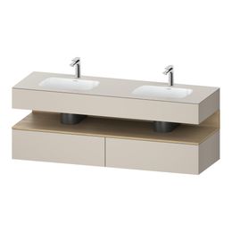 Duravit Einbauwaschtisch-M&ouml;bel-Set Qatego 160x55x60cm, Kon-WTU, B, Ei nat/taupe ma (QA4797030910010)