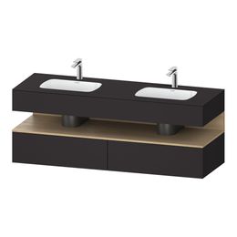Duravit Einbauwaschtisch-M&ouml;bel-Set Qatego 160x55x60cm, Kon-WTU, Ei nat/grap matt (QA4797030800000)