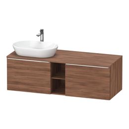 Duravit Waschtischunterschrank D-Neo 140x55cm, 2 A, 1 Pl, B li, chr/Nussb Nat (DE4950L10790000)