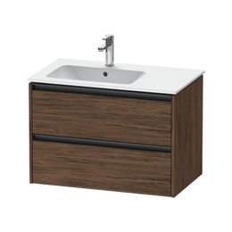 Duravit Waschtischunterschrank Ketho.2 81x48x54,9cm, f WT m B li, Nussb dkl. (K25267021210000)
