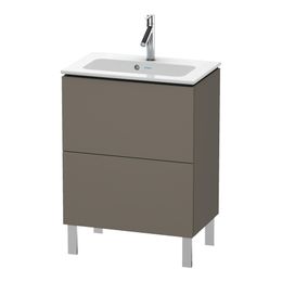 Duravit Waschtischunterschrank Compact L-Cube 62x39,1cm, f Gr s-matt, 2 Ausz., steh. (LC667309090)