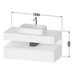 Duravit Waschtischunterschrank Qatego 120x55x60cm, ba m/ta m, Pl, Nischenb (QA4732043910010)