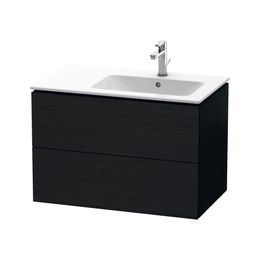 Duravit Waschtischunterschrank L-Cube 82x48,1x55cm, 2 Schubk., Beck. re, Ei sw (LC629201616)