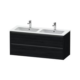 Duravit Waschtischunterschrank Ketho.2 128x48x55cm, 2 Schub., wandh&auml;ngend, Ei schwarz (K25266016160000)