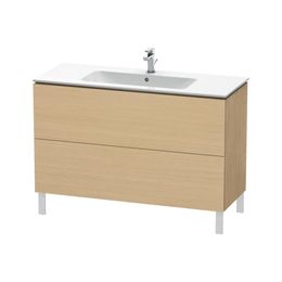 Duravit Waschtischunterschrank L-Cube 122x48,1cm, Ei natur, 2 Ausz&uuml;ge, stehend (LC662803030)