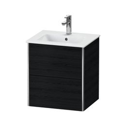Duravit Waschtischunterschrank XSquare Compact 51x41,8x56cm, 2 Schubk., wandh&auml;ngend, Ei sw (XS430601616)