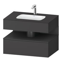 Duravit Einbauwaschtisch-M&ouml;bel-Set Qatego 80x55x60cm, graph ma, Konsolen-Waschtischunterbau (QA4785049490000)